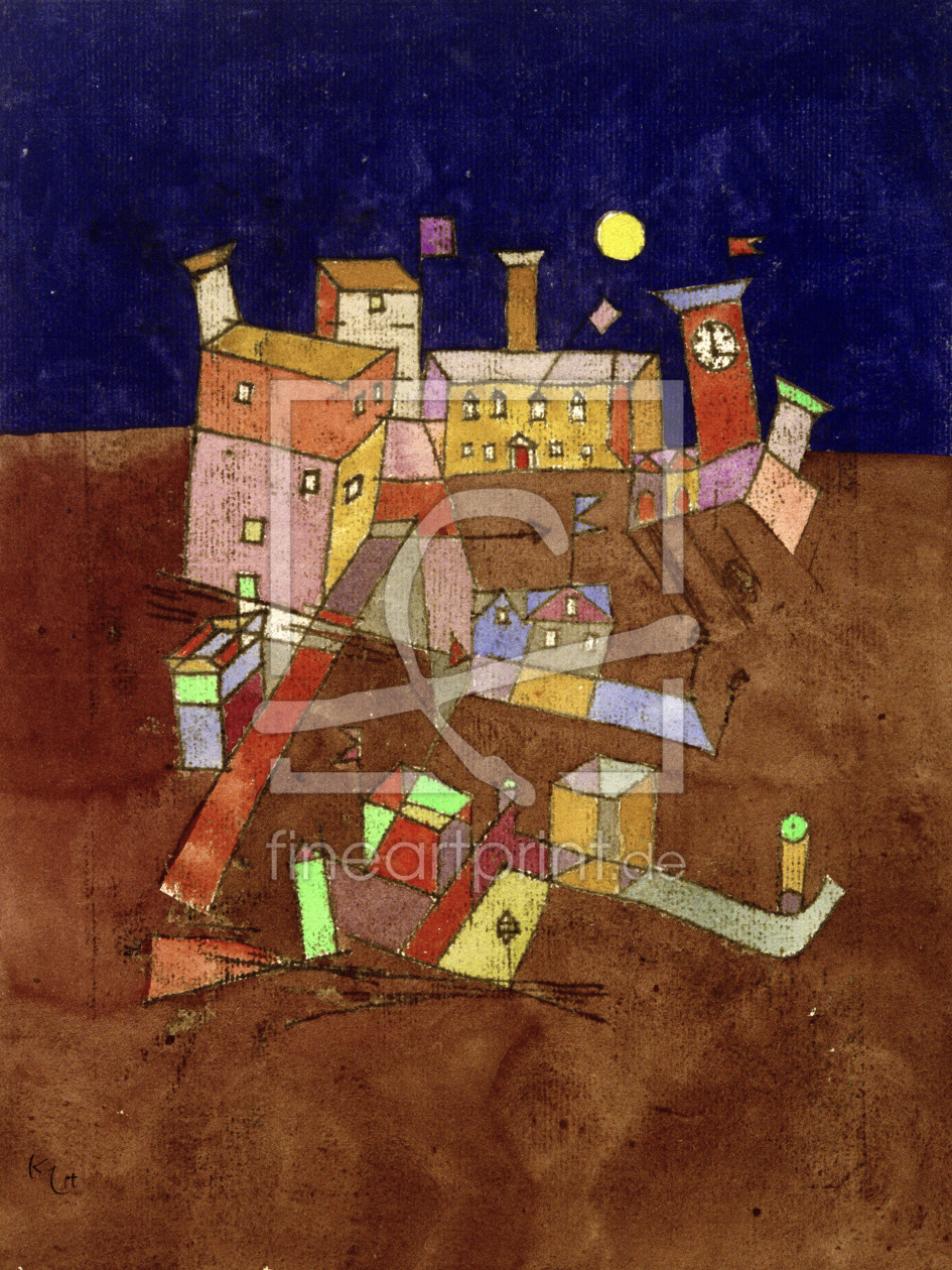 P.Klee, Red Bridge 1928 as a canvas print 30009796...