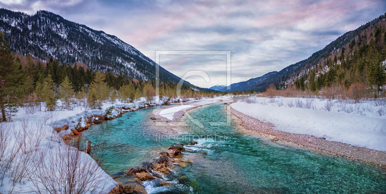 Obere Isar Winterstimmung Re-Upload as a canvas p...