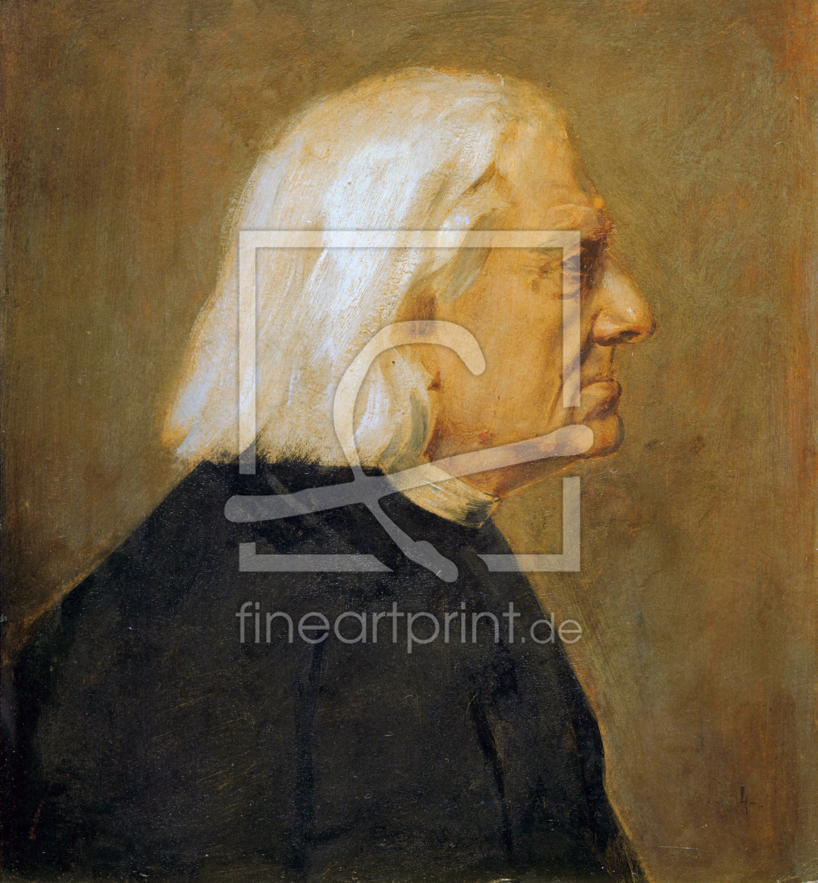 Franz Liszt Painting by Lenbach als Leinwanddruck ...