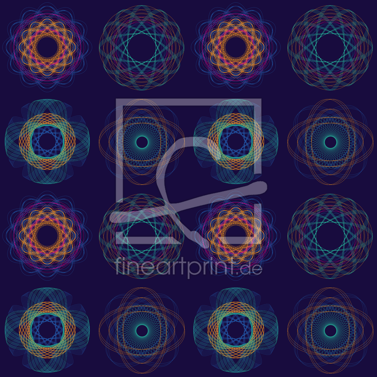 Spirograph Complex als Leinwanddruck 9001990 | Fin...