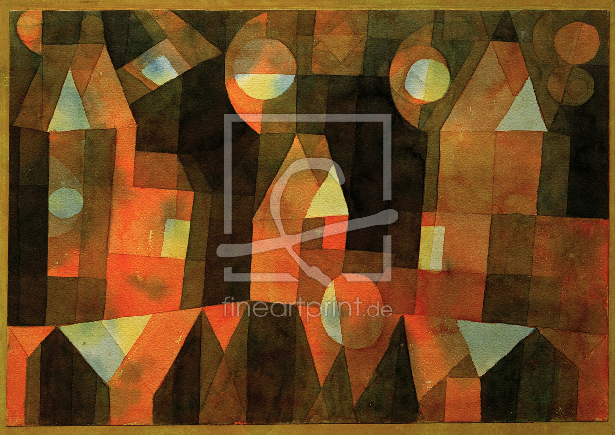 P.Klee, Houses by the Bridge 1922 als Papierdruck 3...